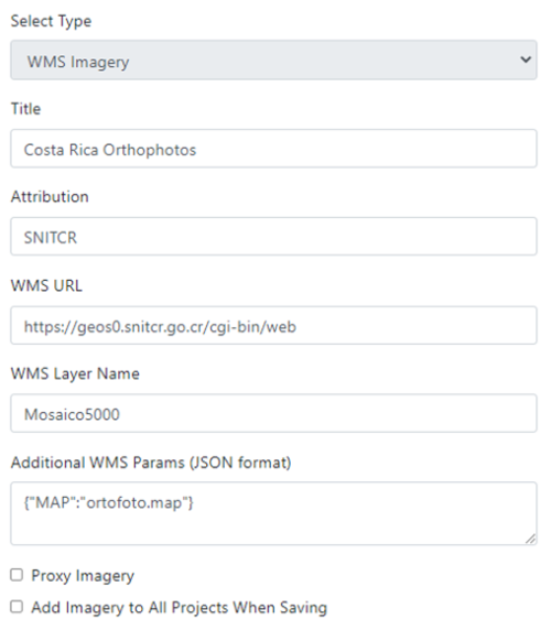 Utilice sus propios datos en CEO: conexión con WMS/WMTS [Español]